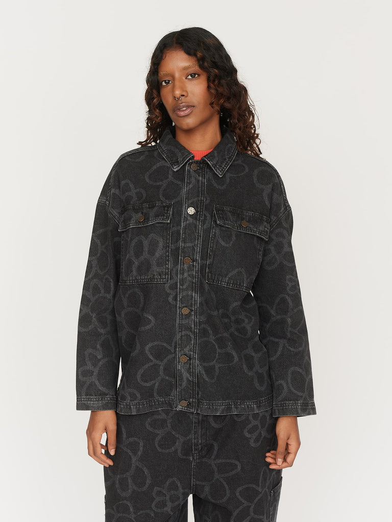 Flower Scribble Chore Jacket – Lazy Oaf
