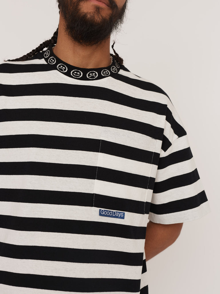 Good Days Bad Days Striped T-Shirt – Lazy Oaf
