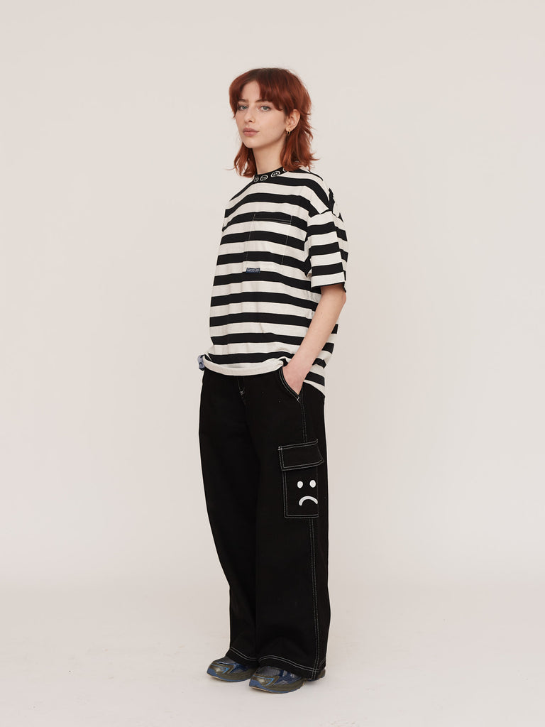 Good Days Bad Days Striped T-Shirt – Lazy Oaf