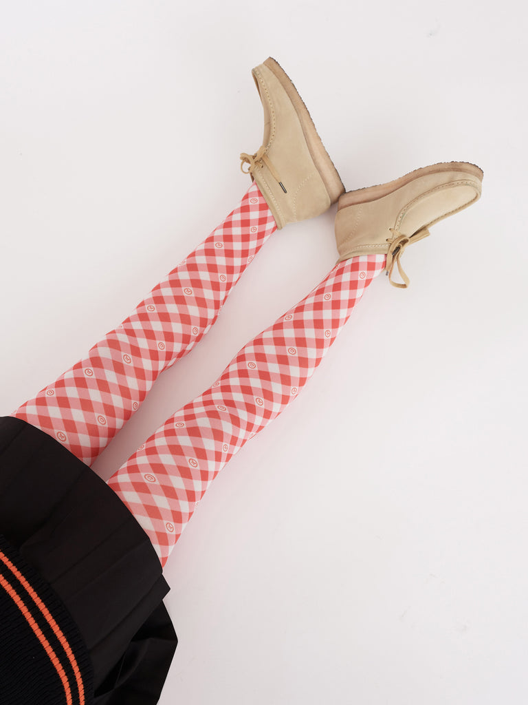 Happy Sad Gingham Tights – Lazy Oaf