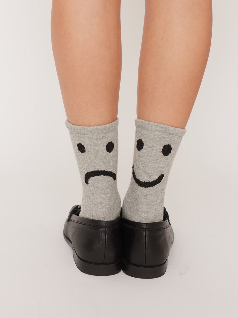 Happy Sad Grey Socks – Lazy Oaf