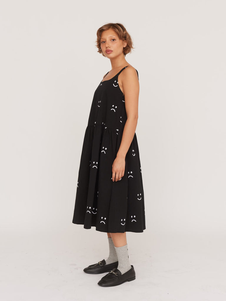 Happy Sad Drop Waist Smock Dress – Lazy Oaf