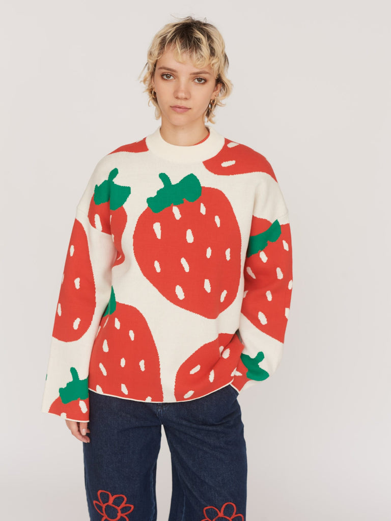 Strawberry Knit Jumper – Lazy Oaf