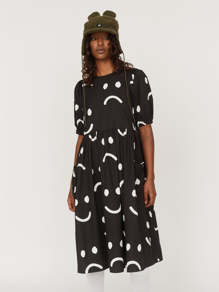 Happy Sad Puff Sleeve Dress – Lazy Oaf