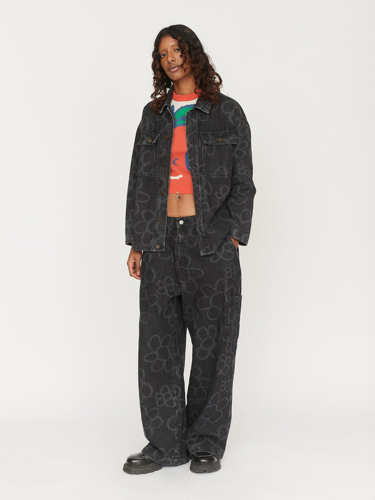 Flower Scribble Chore Jacket – Lazy Oaf