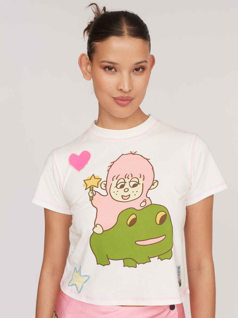 Friendly Frogs Fitted Tee – Lazy Oaf