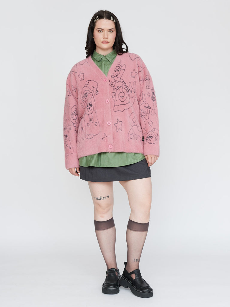 Cast A Spell Fluffy Knit Cardigan – Lazy Oaf