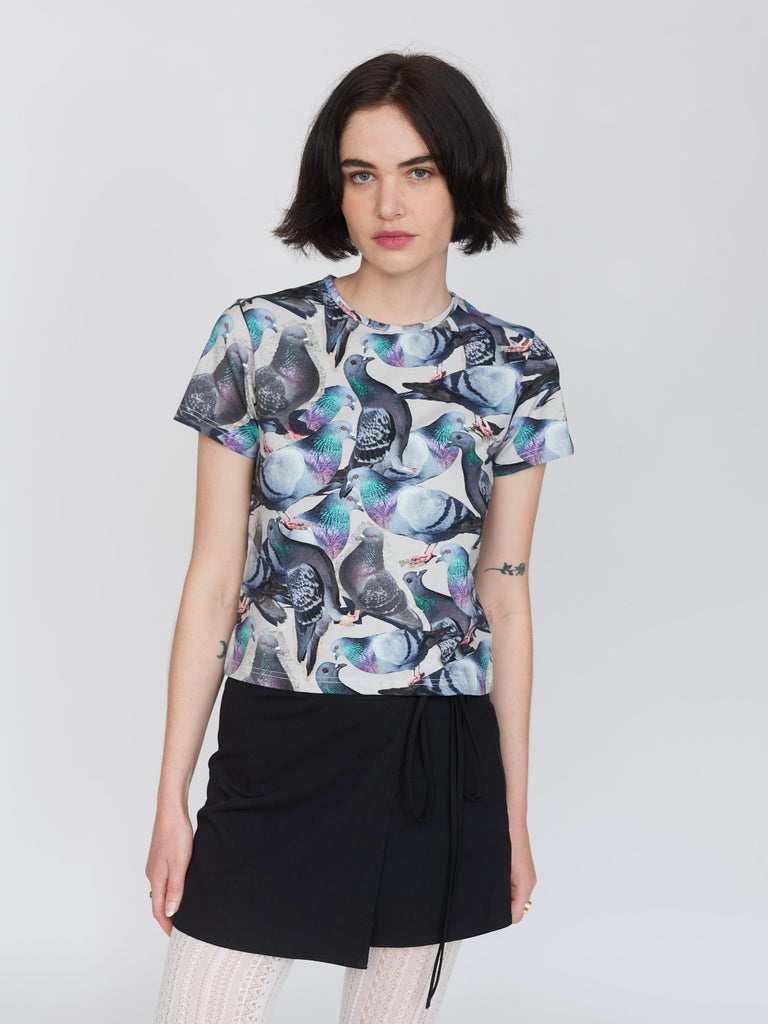 Pigeons Are Pals Fitted Tee – Lazy Oaf