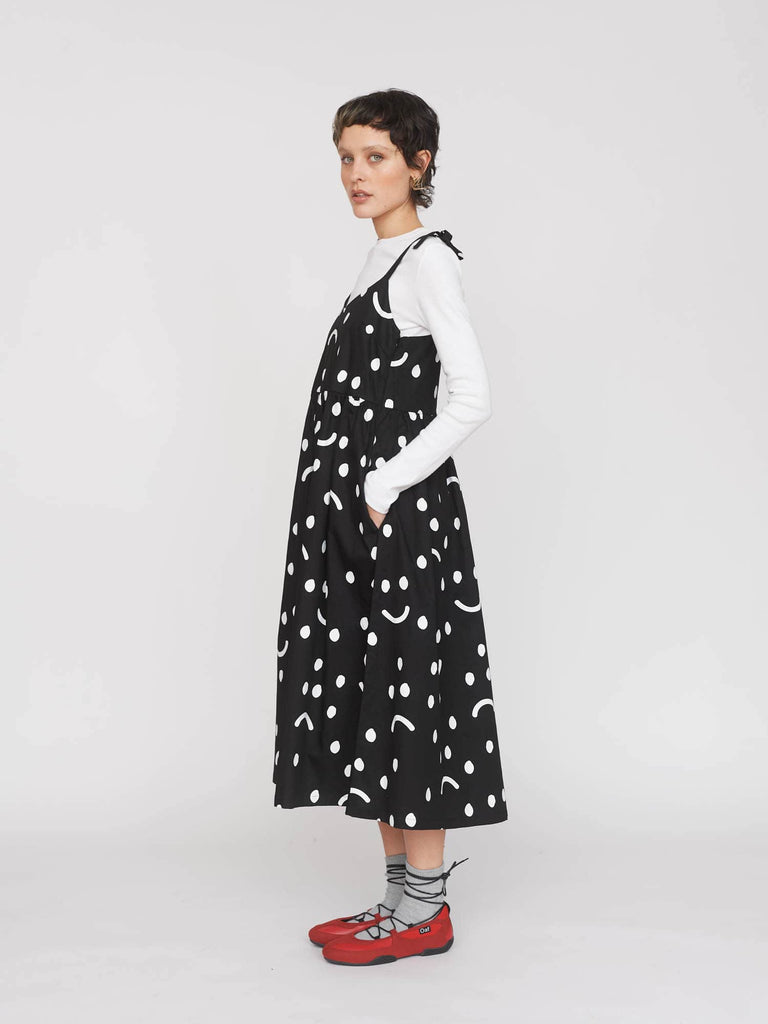 Happy Sad Polka Dot Midi Dress – Lazy Oaf