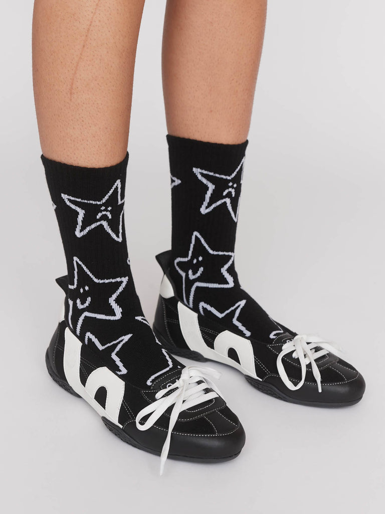 Happy Sad Star Socks – Lazy Oaf