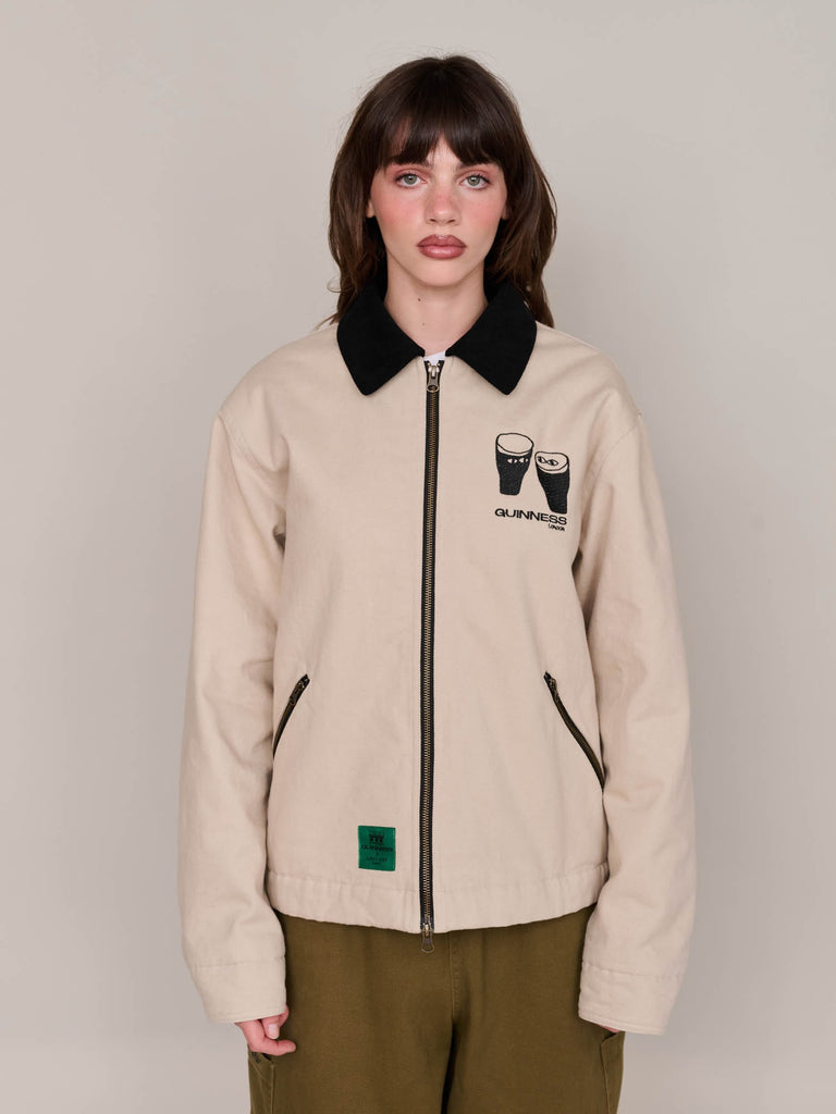 Guinness x Lazy Oaf Zip Twill Jacket