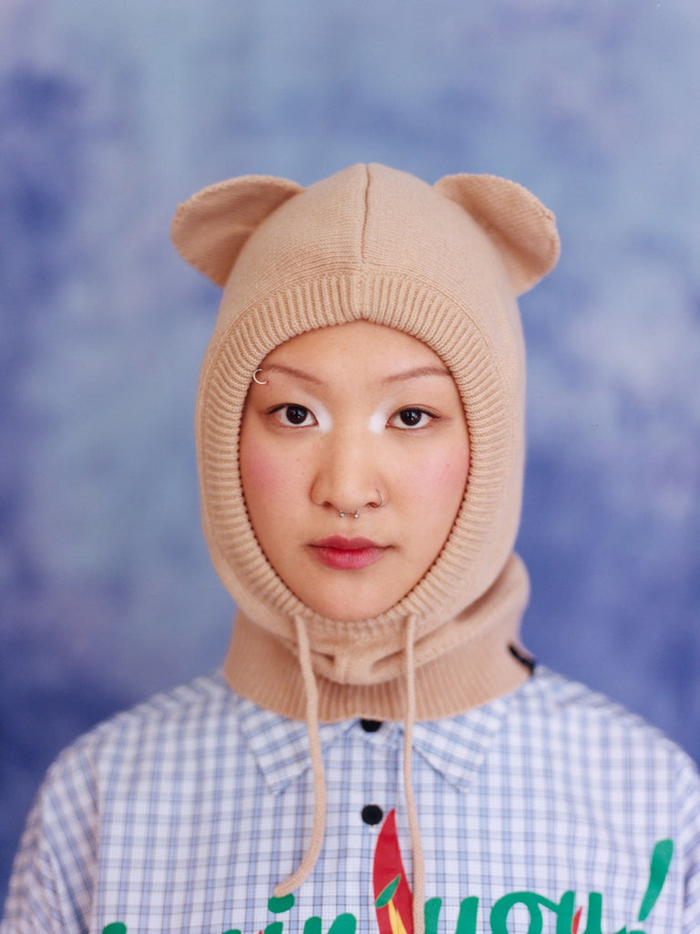 Bear Knitted Hood – Lazy Oaf