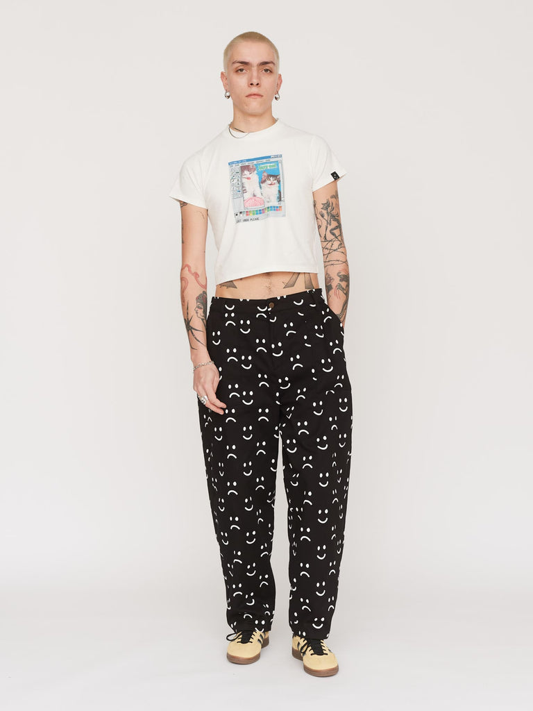 Happy Sad Barrel Leg Trousers – Lazy Oaf