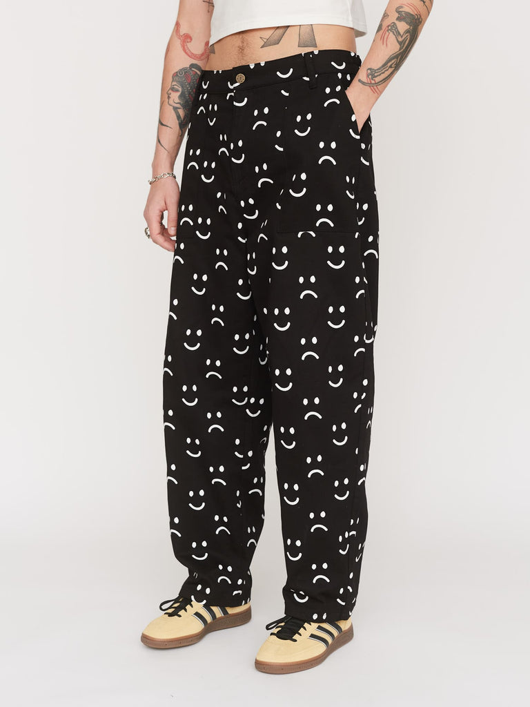 Happy Sad Barrel Leg Trousers – Lazy Oaf