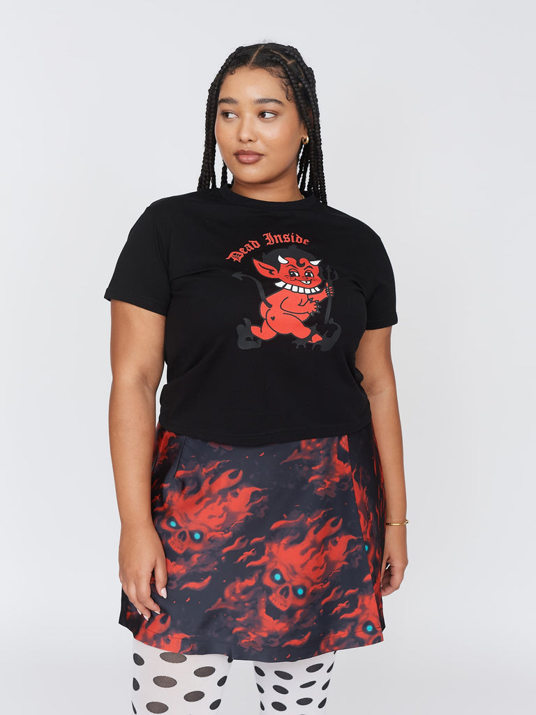 Flaming Skull Mini Skirt – Lazy Oaf
