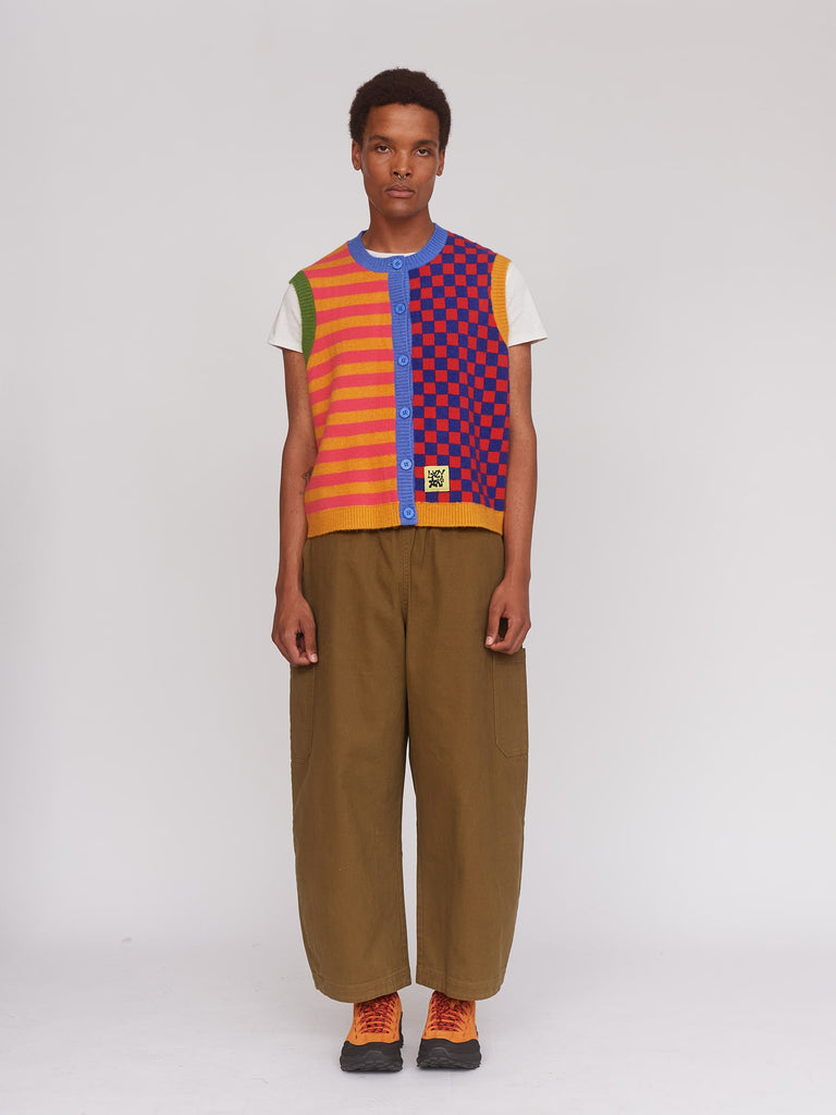 Jumbled Up Knitted Vest – Lazy Oaf