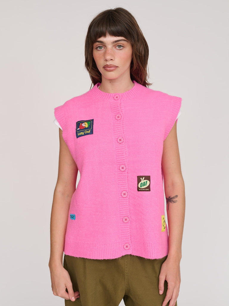 Oaf Labels Button Through Vest – Lazy Oaf