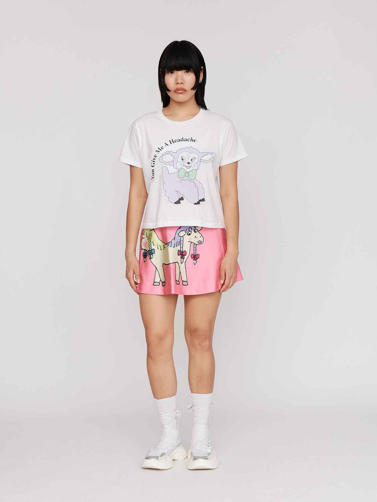 You Give Me A Headache Boxy Baby Tee – Lazy Oaf