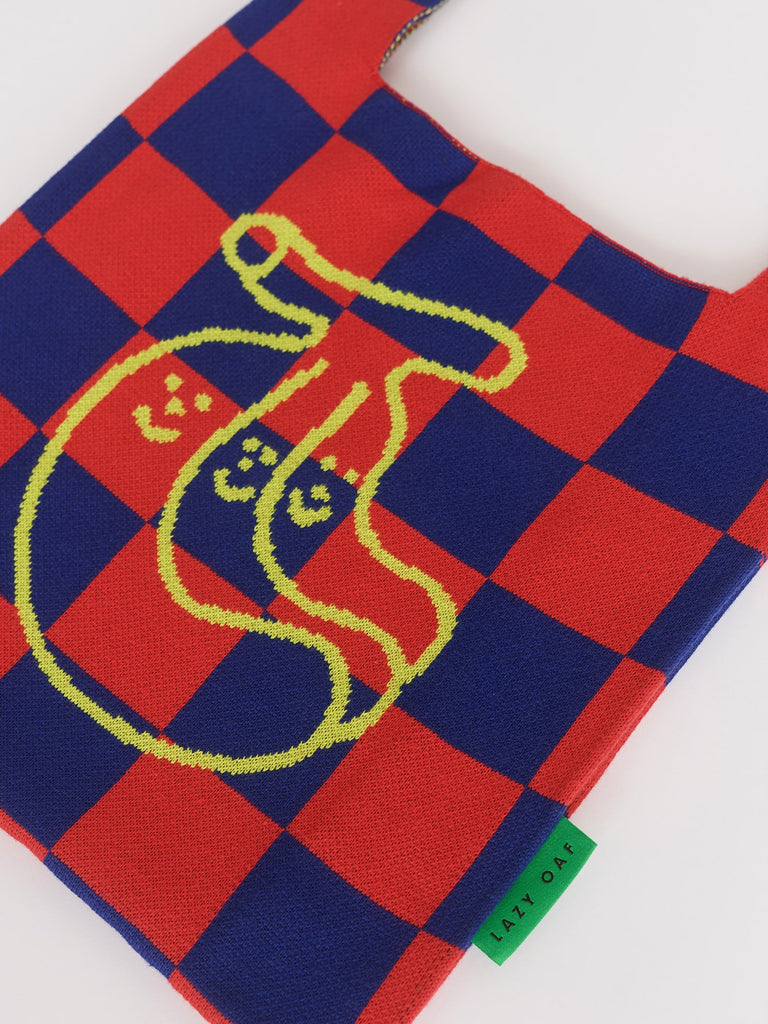 Banana Check Knitted Bag – Lazy Oaf