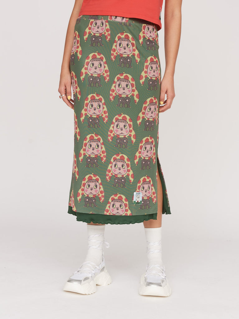 Spotty Hat Mesh Midi Skirt – Lazy Oaf