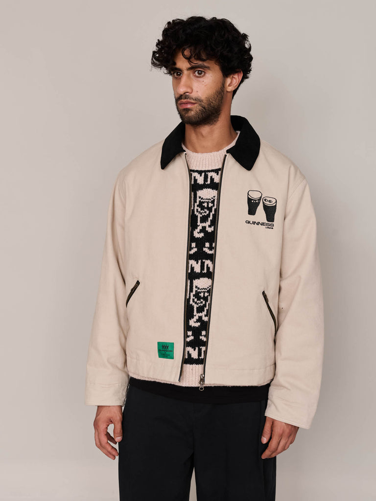 Guinness x Lazy Oaf Zip Twill Jacket