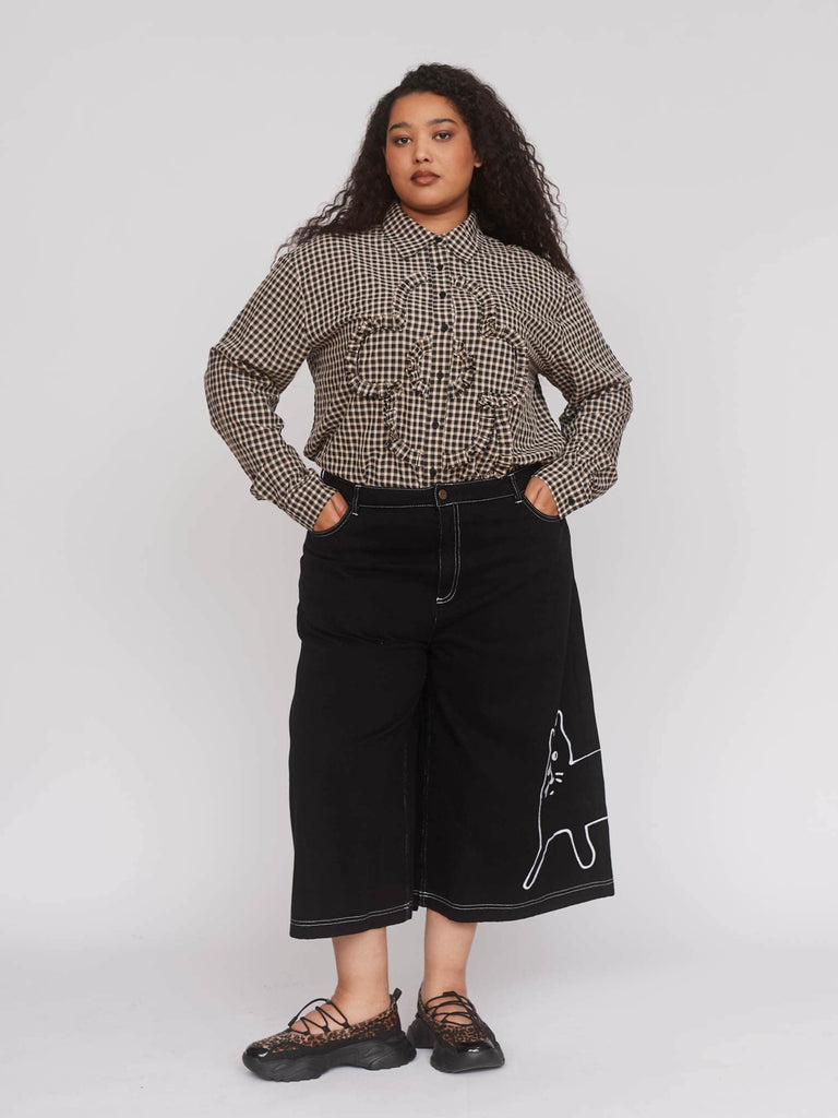 Nine Lives Cropped Trousers – Lazy Oaf