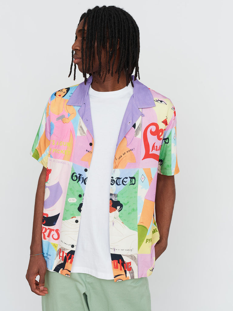LO X Laura Callaghan Cover To Cover Bowling Shirt – Lazy Oaf