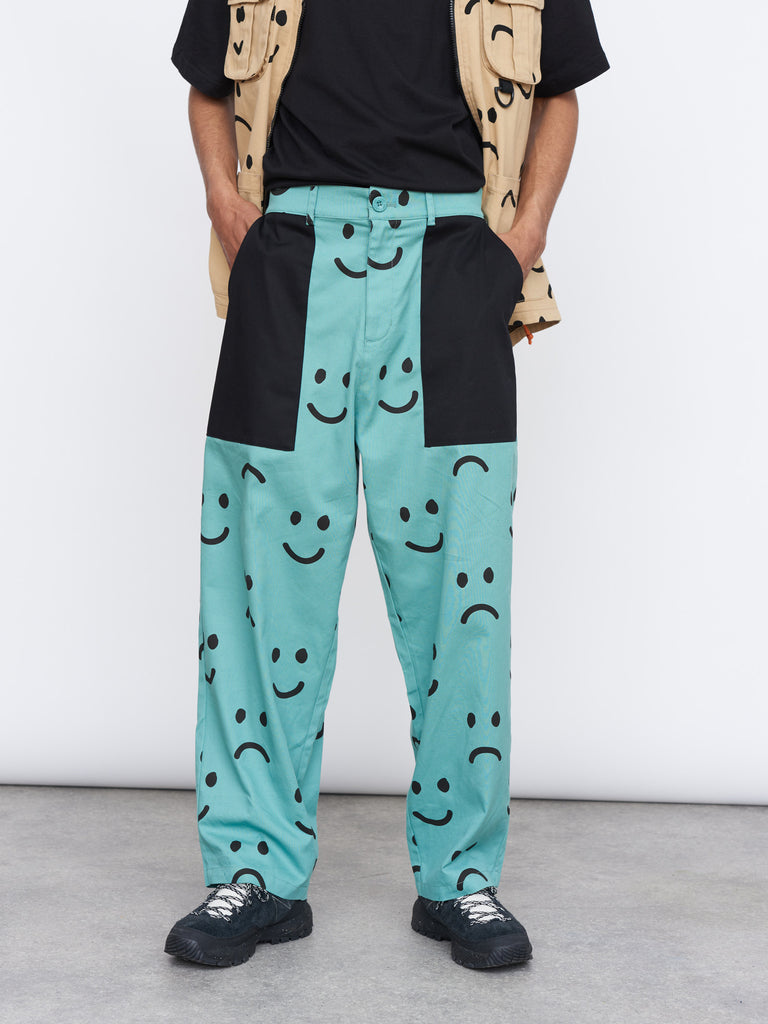 Green Happy Sad Pants – Lazy Oaf