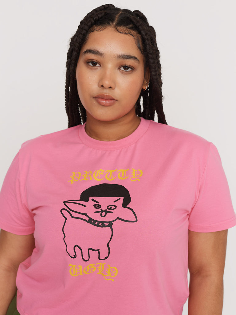 Pretty Ugly Fitted Tee – Lazy Oaf