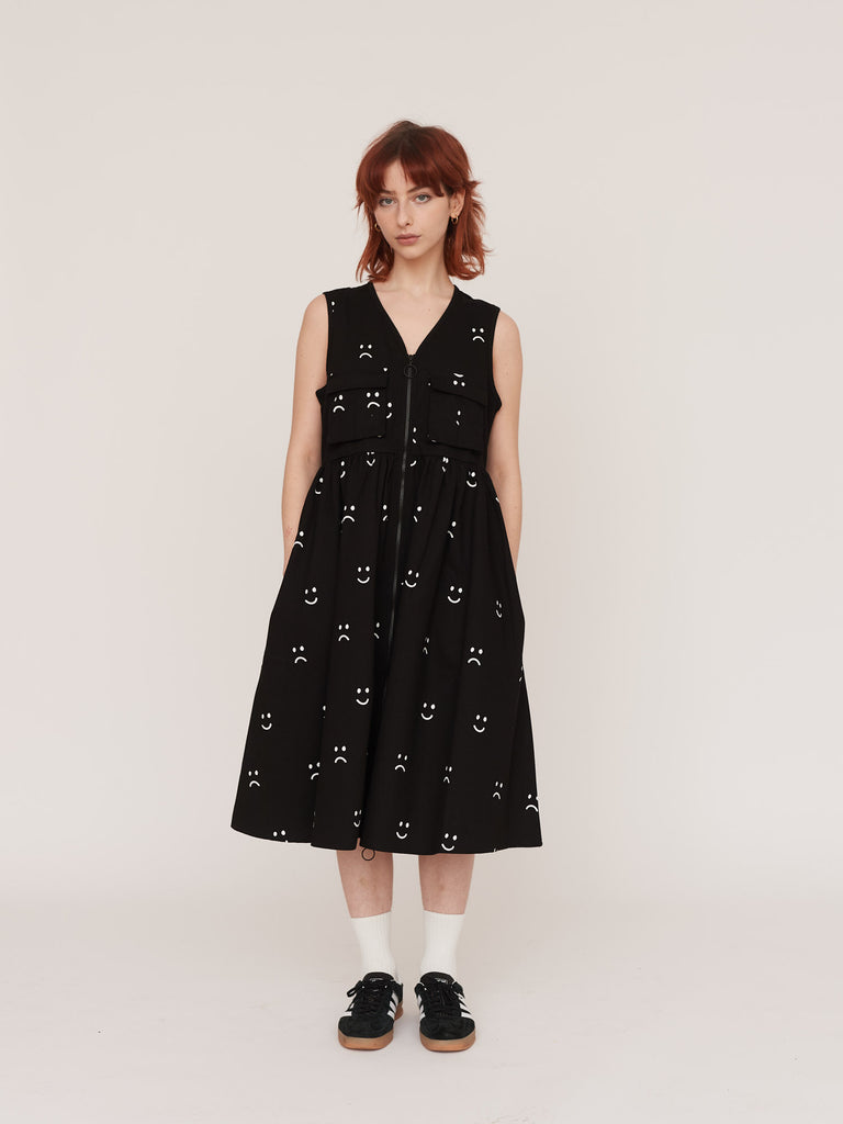 Happy Sad Gilet Dress – Lazy Oaf