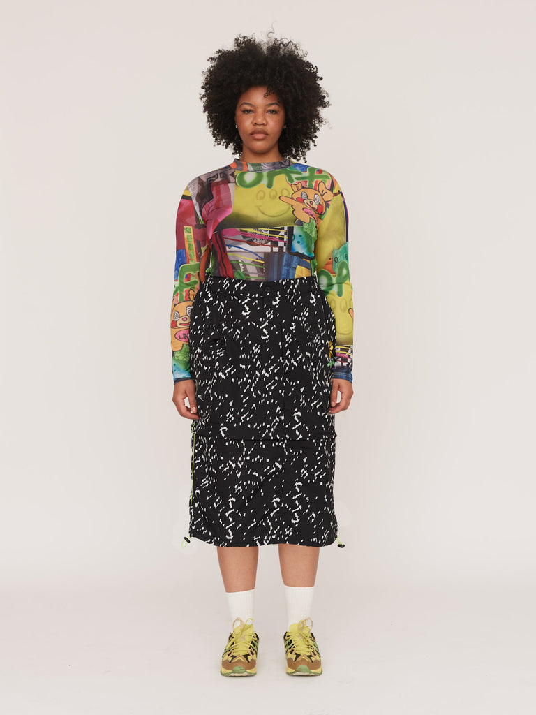 Collage Mesh Top – Lazy Oaf