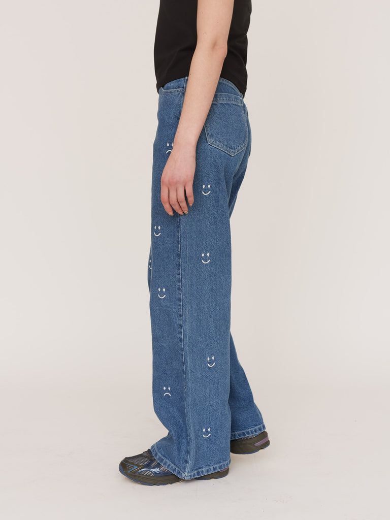 Happy Sad Asymmetric Jeans – Lazy Oaf