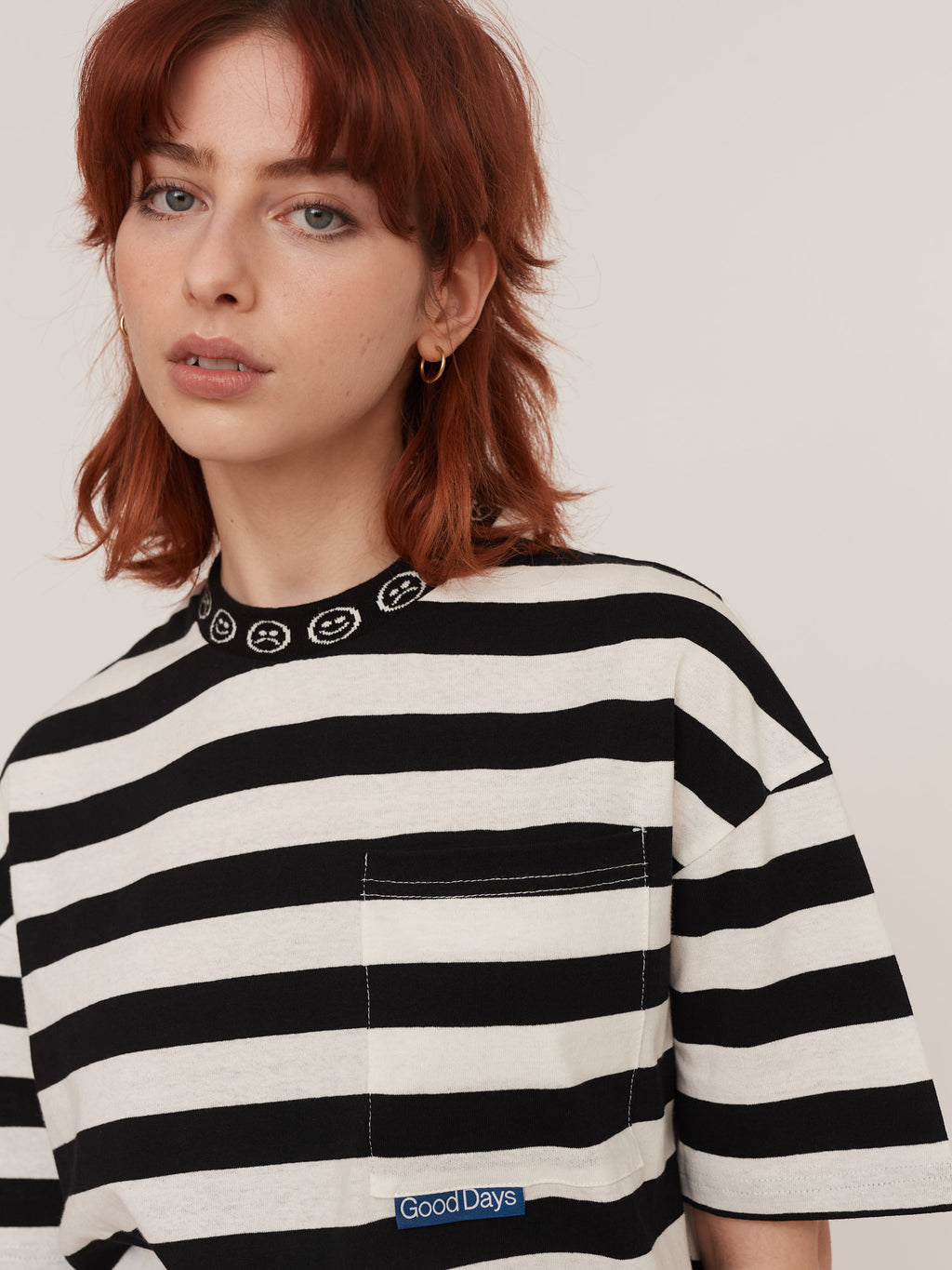 Good Days Bad Days Striped T-Shirt – Lazy Oaf