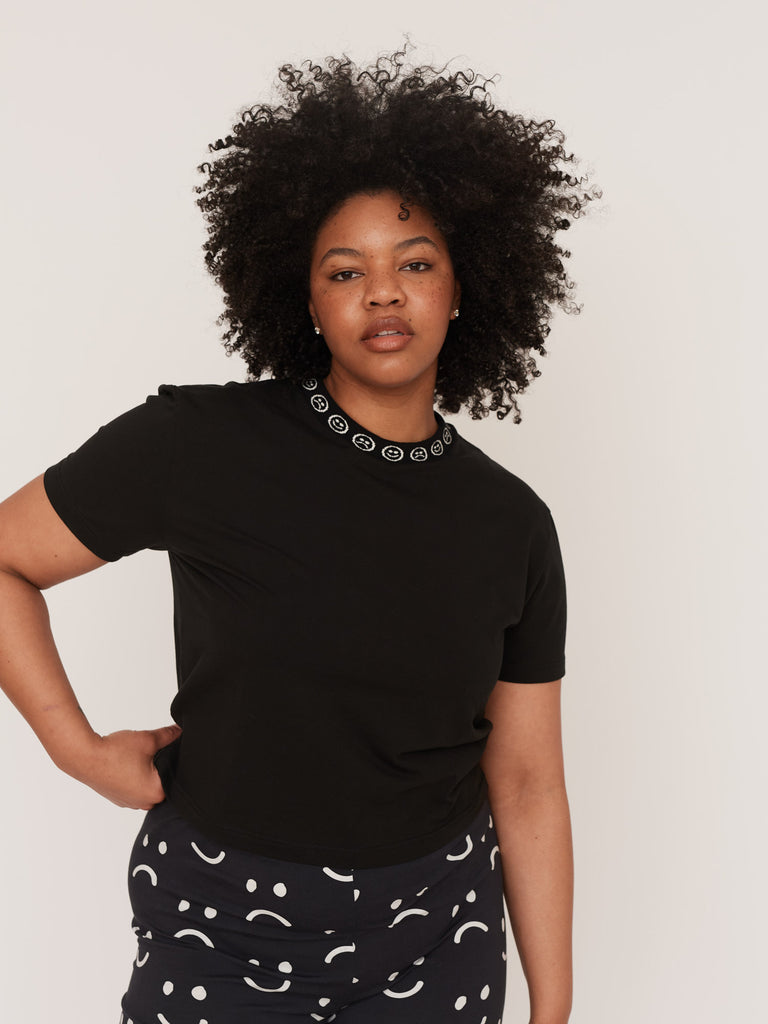 Happy Sad Fitted T-Shirt – Lazy Oaf