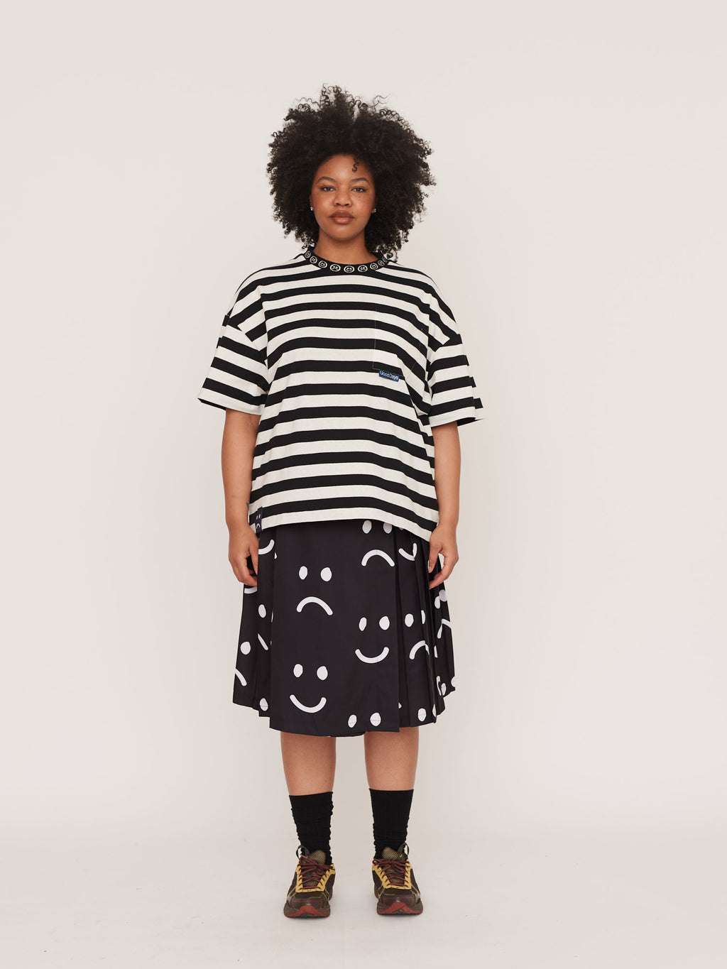 Good Days Bad Days Striped T-Shirt – Lazy Oaf