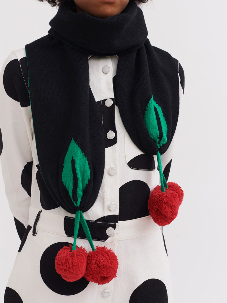 Lazy Oaf Pom Pom Cherry Scarf