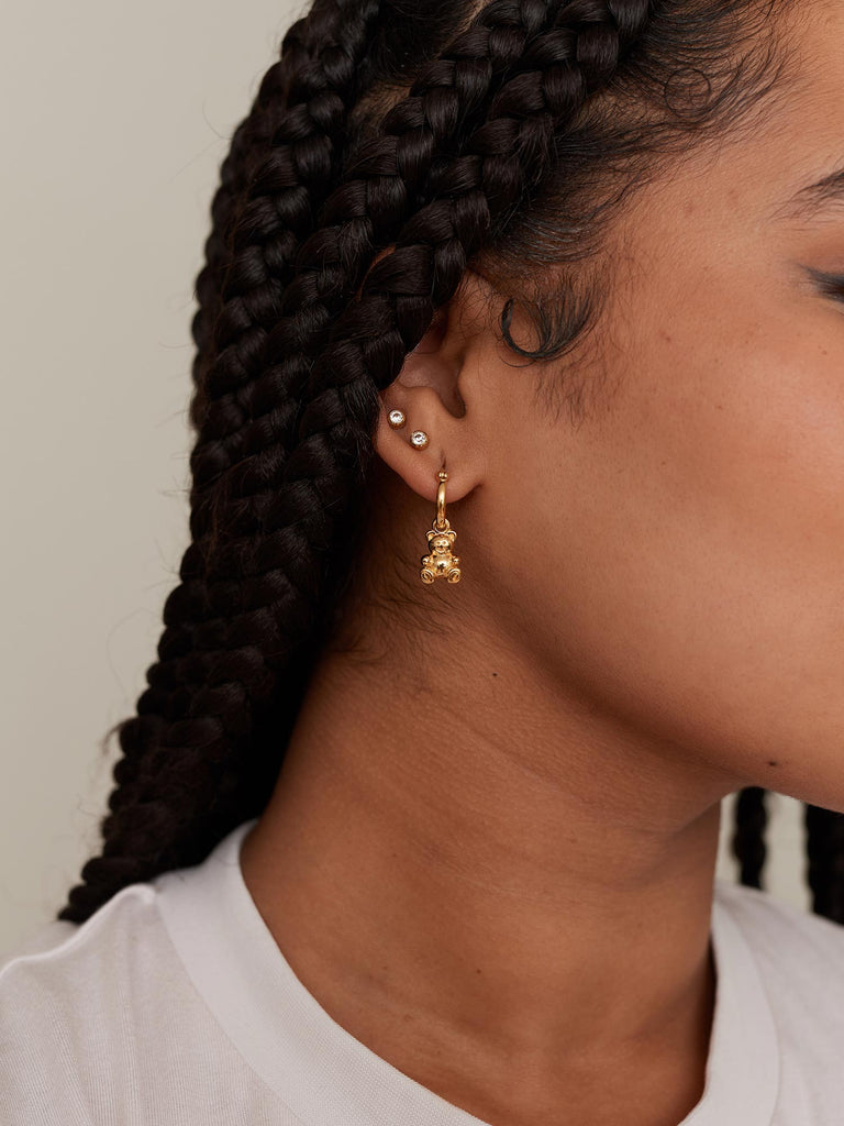LO x Good Daze Gold Good Bear Bad Bear Earrings – Lazy Oaf