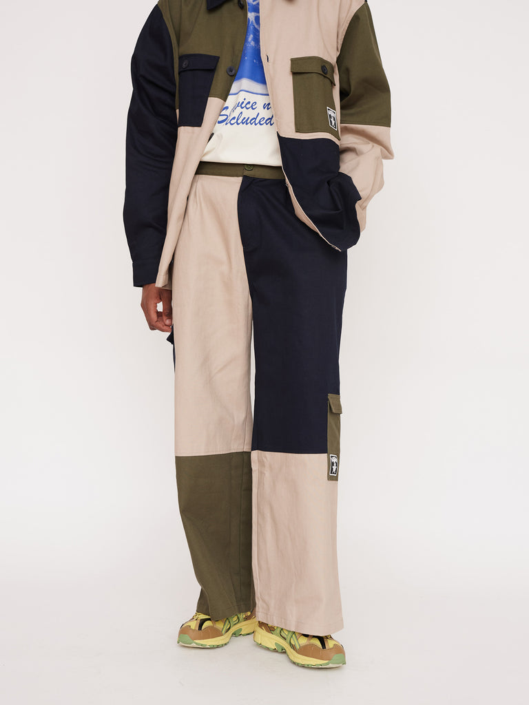 Colour Block Baggy Pants – Lazy Oaf